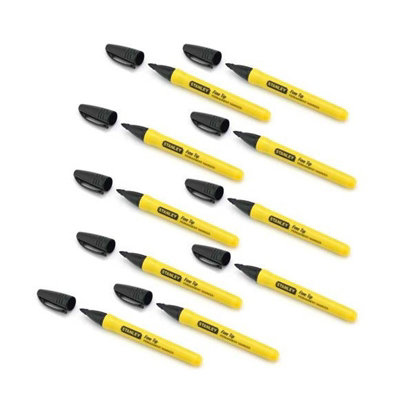 Stanley STA047316 0-47-316 Permanent Fine Tip Marker Pens 10 Pack