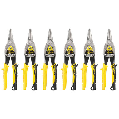 STANLEY STA214563 AVIATION SNIP STRAIGHT CUT 250MM PACK OF 6