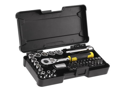 Stanley STMT82672-0 1/4in Compact Socket Set, 37 Piece STA082672