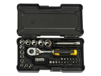 Stanley STMT82672-0 1/4in Compact Socket Set, 37 Piece STA082672