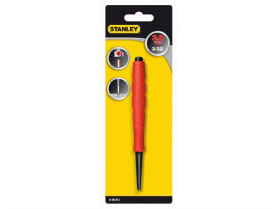 Stanley Tools DynaGrip Nail Punch 2.4mm for Precision Nail Setting