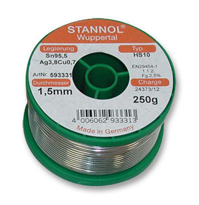 STANNOL - Lead Free Solder Wire 0.5mm, 250g | DIY at B&Q