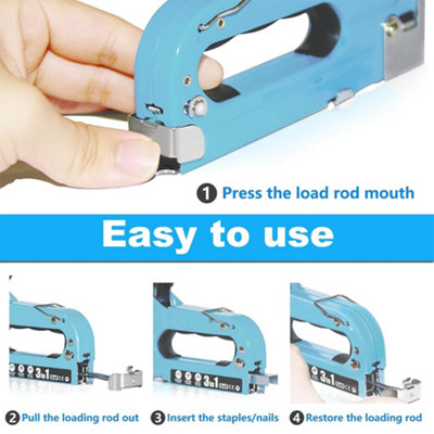 Staple Gun Heavy Duty Tacker Stapler Upholstery Nail Gun 3000x Staples ...