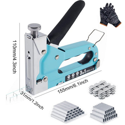 Staple Gun Heavy Duty Tacker Stapler Upholstery Nail Gun 3000x Staples ...