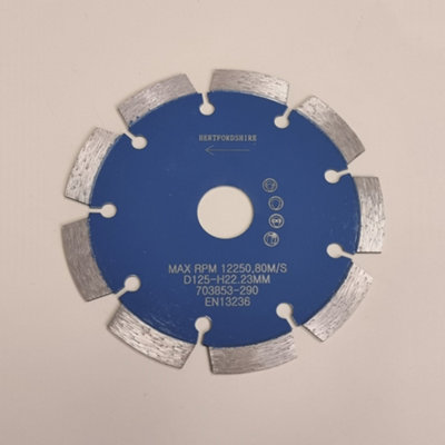 STAR+ 125mm Dia Granite Diamond Blade 10mm High Segment