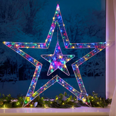 Star Christmas Light Micro LED Wall Decoration Indoor Outdoor 80cm ...