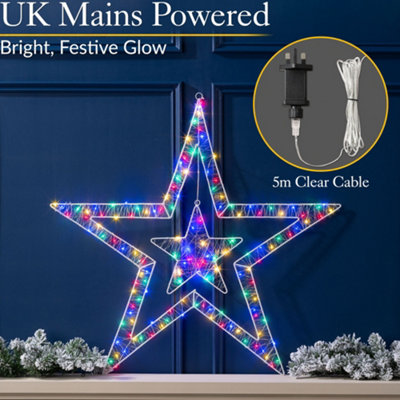 Star Christmas Light Micro LED Wall Decoration Indoor Outdoor 80cm ...