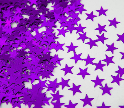 Star Confetti Purple Table Birthday Decoration | DIY at B&Q
