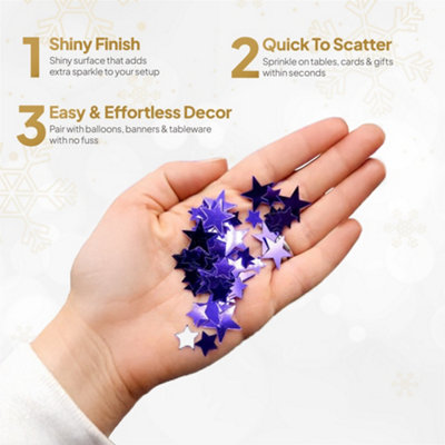 Star Confetti Purple Table Birthday Decoration