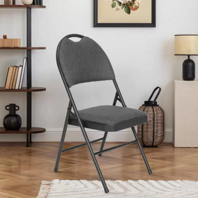 Star Elite Grey Folding Padded Chair