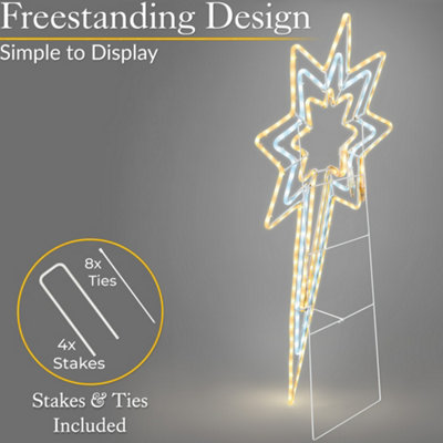 Star Rope Light Outdoor Christmas Decoration Flashing LED Xmas ...