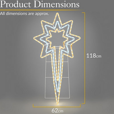 Star Rope Light Outdoor Christmas Decoration Flashing LED Xmas ...