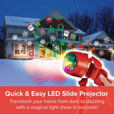 Star Shower LED Christmas Slide Show Projector with Remote