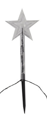 Star Stake Lights 8 pc Warm White LED Xmas Decor - Battery Garden Path ...