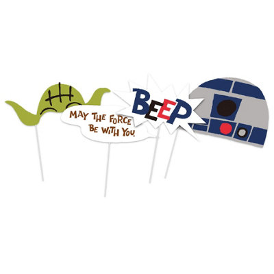 Star Wars Birthday Photobooth Props (Pack of 6) Multicoloured (One Size)