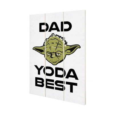 Star Wars Dad Yoda Best Plaque White/Green/Black (29.5cm x 20cm) | DIY ...