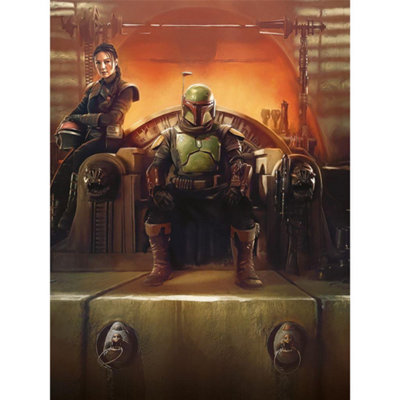 Shop Star Wars The Book Of Boba Fett The New Boss Framed Canvas Print ...