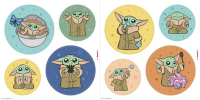 Star Wars The Mandalorian Grogu - Padawan Self-Adhesive Window Stickers