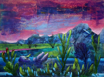 Starfall Night 40 x 30 x 0.1 cm (15.7 x 11.8 x 0 inches)