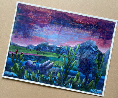 Starfall Night 40 x 30 x 0.1 cm (15.7 x 11.8 x 0 inches)