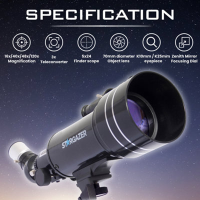 Stargazer Telescopes for Adults Beginners Kids Children - Portable Astronomy Telescope