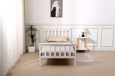 Starlight Beds Somnium White Shaker Wooden Bed Frame Double