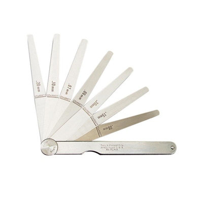Starrett Metric Feeler Gauge Set Multi Colour (0.03-0.5mm)