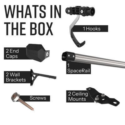 Stashed Spacerail Ceiling Mounted Bike Rack for 1 Bike, 360 Degree ...