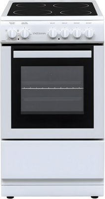 STATESMAN C050ESCW - WHITE 50CM SINGLE CAVITY CERAMIC TOP ELECTRIC ...