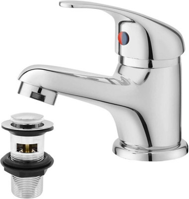 Static Caravan Mixer Tap Short Spout - Chrome Plated