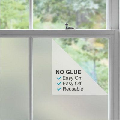 Static Cling Frosted Window Film 1.5m x 1m