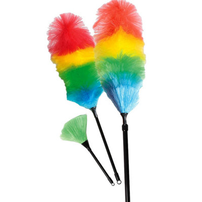 Static Duster - Pack of 3 - Electrostatic Rainbow Dusters, Attracts ...