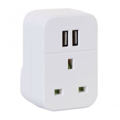 Status ADA2USB One Way USB Plug Switch Mains Range Wall Through Adapter