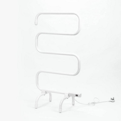 Buy Status Home Bathroom Portable White Heated Towel Rail Clothes Airer ...