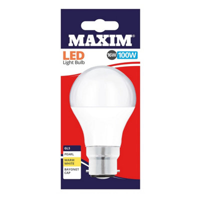Status International 16w BC 2700k Frosted GLS LED Light Bulb - Extra ...