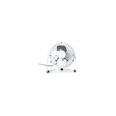 Status Portable USB Powered 4" Desk Mini Fan White Metal