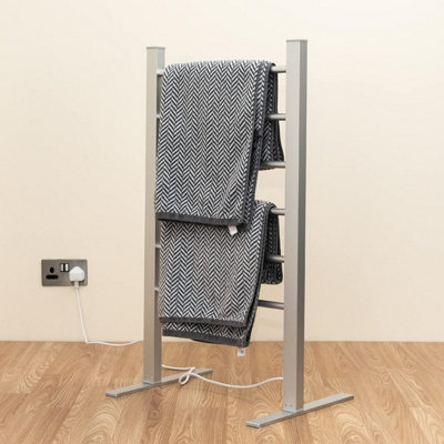 Status Radiator Towel Rail 6 Bars Electric Heated Towel Rail Aluminium ...