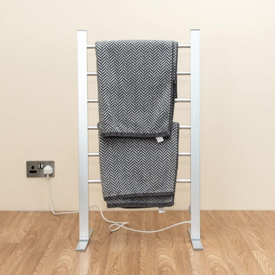 Status Radiator Towel Rail 6 Bars Electric Heated Towel Rail Aluminium ...