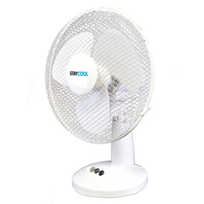 StayCool 16" (40cm) Desk Fan White | DIY at B&Q