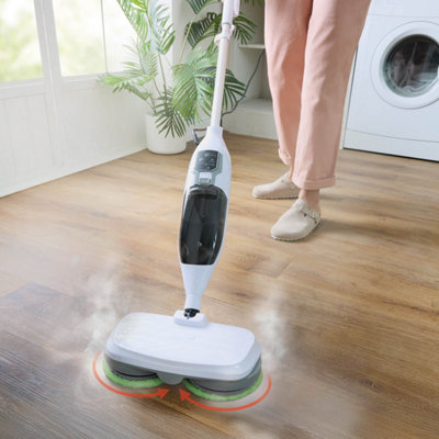 Steam Twister Mop - 2 in 1 - Handheld and Full Size, 500ml Removeable ...