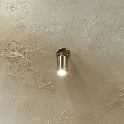 Steel Adjustable Directional Garden Spot Light Silver Outdoor Wall Lights