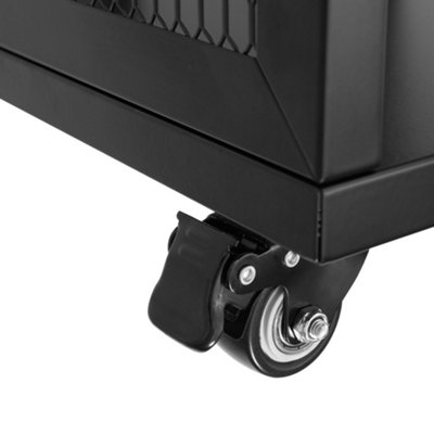 Steel Bookshelf Rack Black 4-Tier Bookcase Freestanding Storage Rack ...