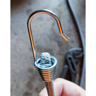 STEEL BUNGEE SHOCK CORD HOOK SPIRAL WIRE HOOKS END FOR 10 MM ELASTIC ...