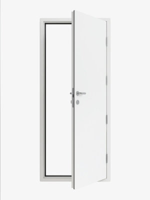 Steel External Security Door for Garage, Shed, Garden Room - White ...