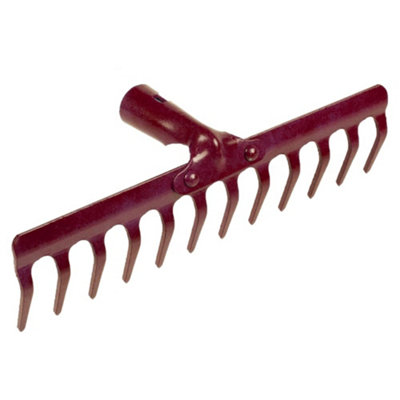 Steel Garden Rake for Hay, Leaves, Lawn, 33 cm / 13 in with 12 Tins ...