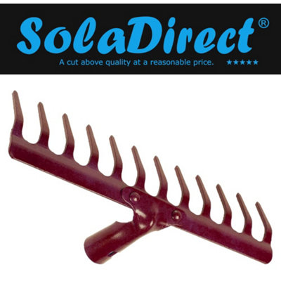 Steel Garden Rake for Hay, Leaves, Lawn, 33 cm / 13 in with 12 Tins ...