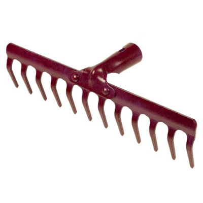 Steel Garden Rake for Hay, Leaves, Lawn, 33 cm / 13 in with 12 Tins ...