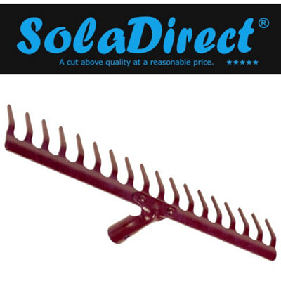 Steel Garden Rake for Hay, Leaves, Lawn, 50 cm / 20 in with 18 Tins ...