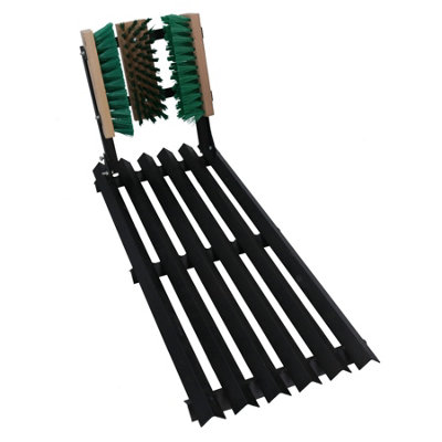 Steel Mat Scraper and Boot Brush Shoe Welly Scrub Muck Mud Door Farm Yard