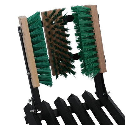 Steel Mat Scraper and Boot Brush Shoe Welly Scrub Muck Mud Door Farm Yard